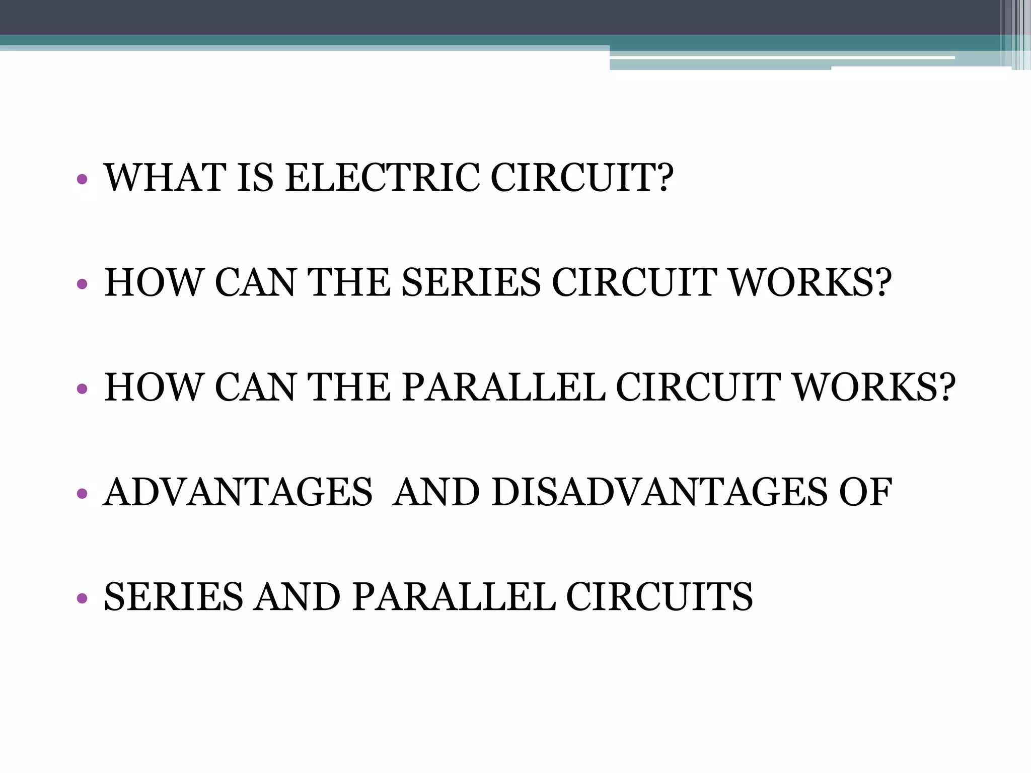 Series and parallel circuit | PPTX