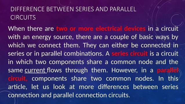 SERIES AND PARALLEL CIRCUIT.pptx GRADE 8 SCIENCE | PPTX | Computer Networking | Computing