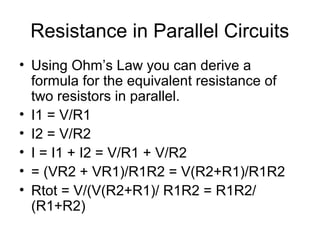 Series and parallel circuits | PPT