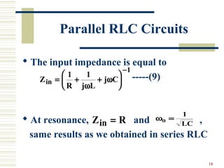 Series and parallel resonators | PPT