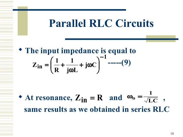 Series and parallel resonators