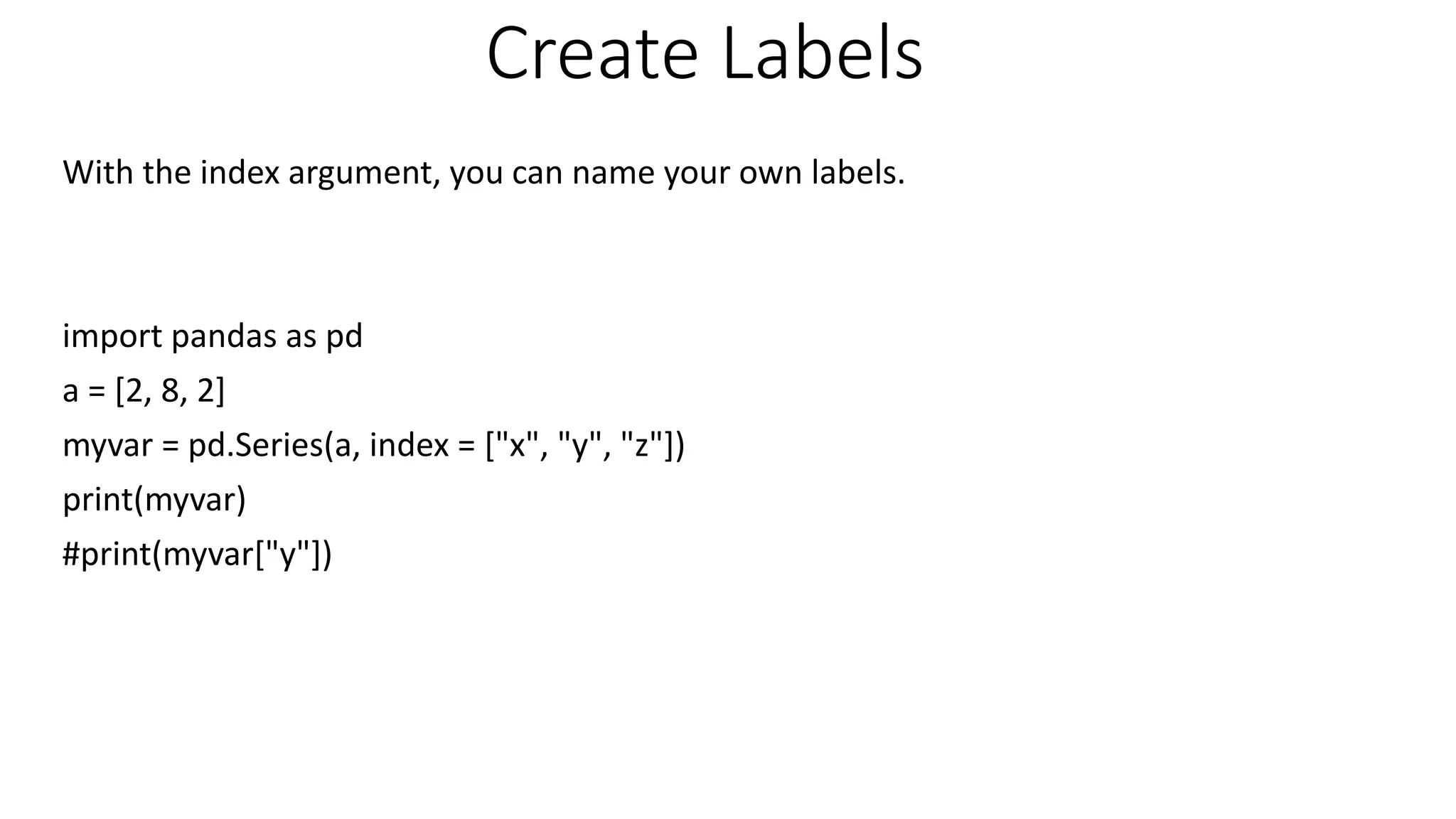 Series Data Structure In Python Pandaspptx Programming Languages 2496