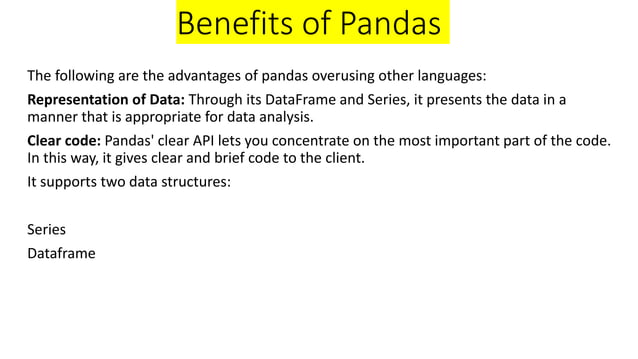 Series Data Structure In Python Pandaspptx Programming Languages 7116