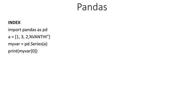 Series Data Structure In Python Pandaspptx Programming Languages 1524