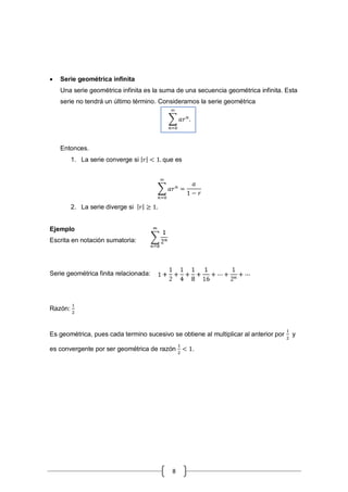 Fórmula De La Serie Geométrica Infinita