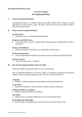 Series i developmentaldelay_eng | PDF