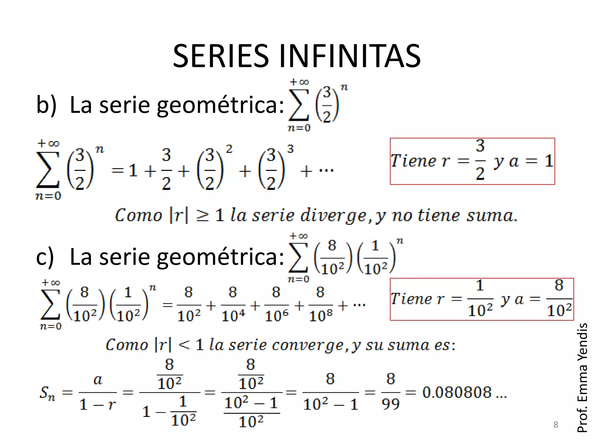 Series infinitas | PDF