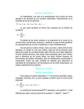 Series infinitas | PDF