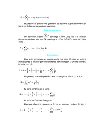 Fórmula De La Serie Geométrica Infinita
