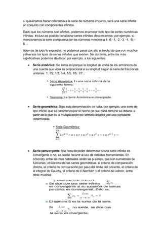 Series infinitas | DOCX