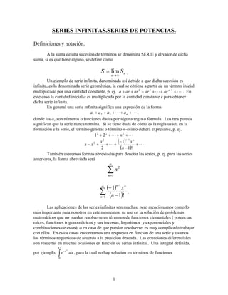 Series infinitas | PDF