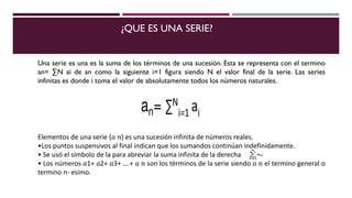 Series infinitas-matematicaIII | PDF