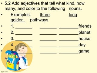Series of adjectives | PPTX