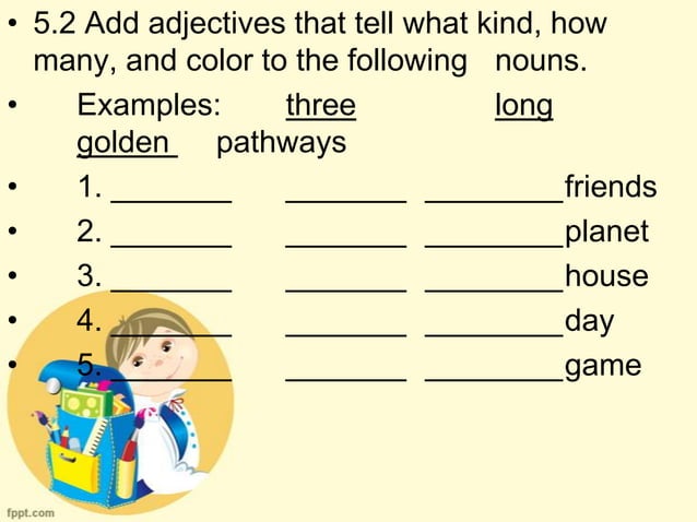 Series of adjectives | PPTX