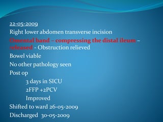 Series of small bowel obstruction | PPTX
