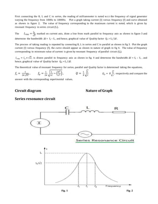 Series parallel resonance circuit | DOCX