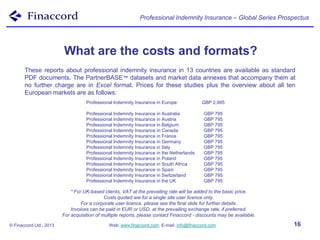 Professional Indemnity Insurance (Global) | PDF