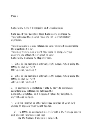 Series Resistive Circuits .docx | Computer Networking | Computing