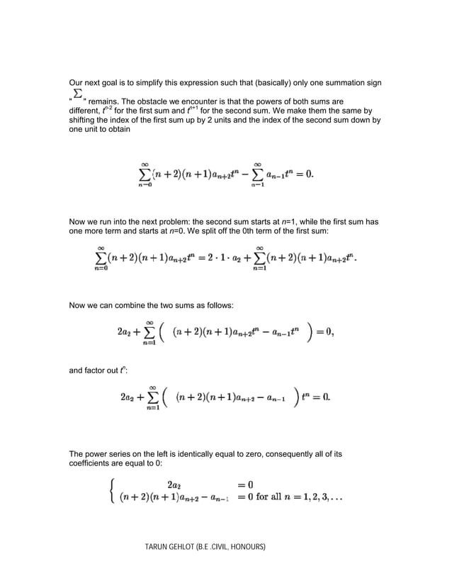 Series solutions airy's equation | PDF