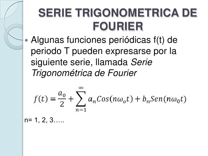 Serie trigonometrica de fourier
