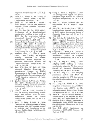 Functional and Information Modeling of Production Using IDEF Methods | PDF