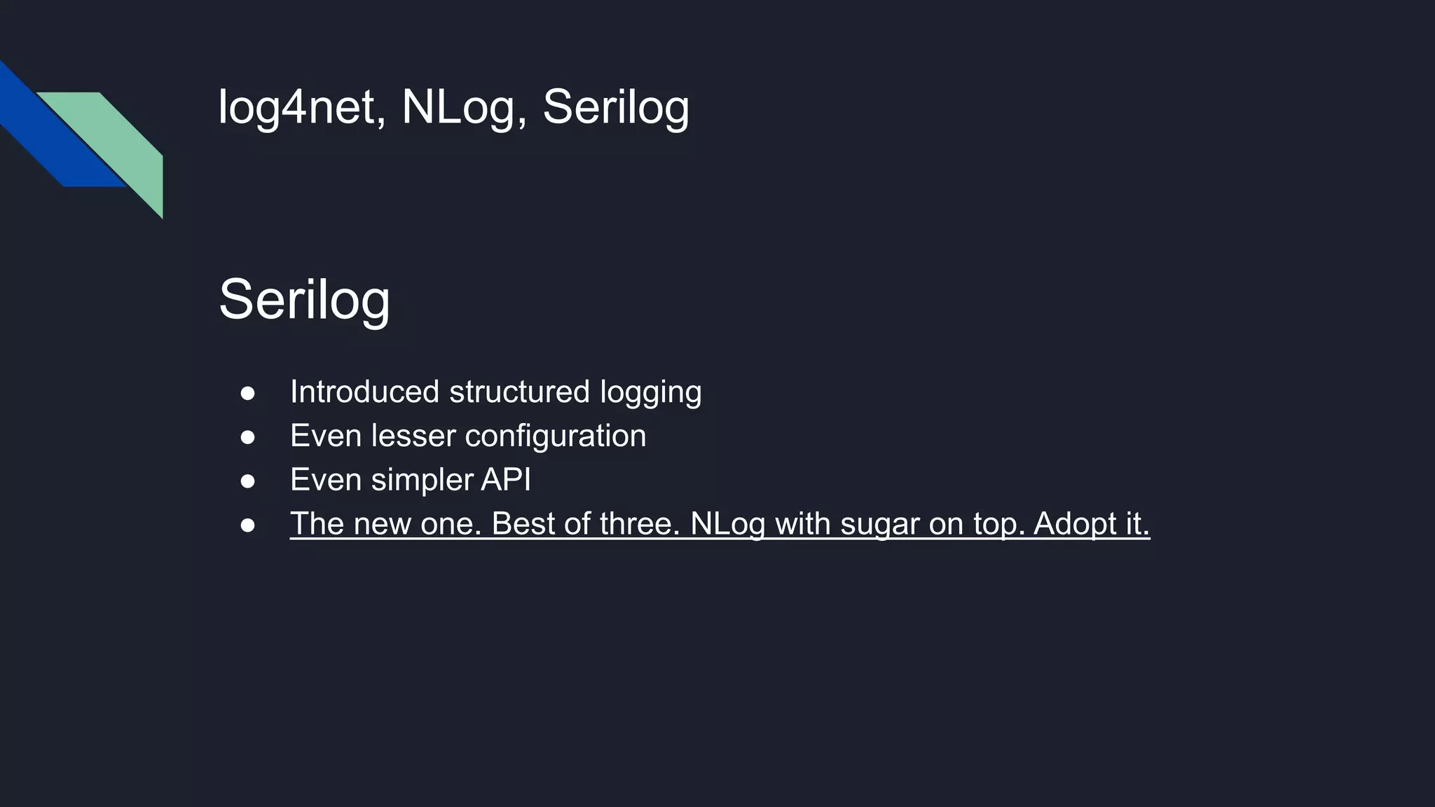 Logging, Serilog, Structured Logging, Seq | PPTX