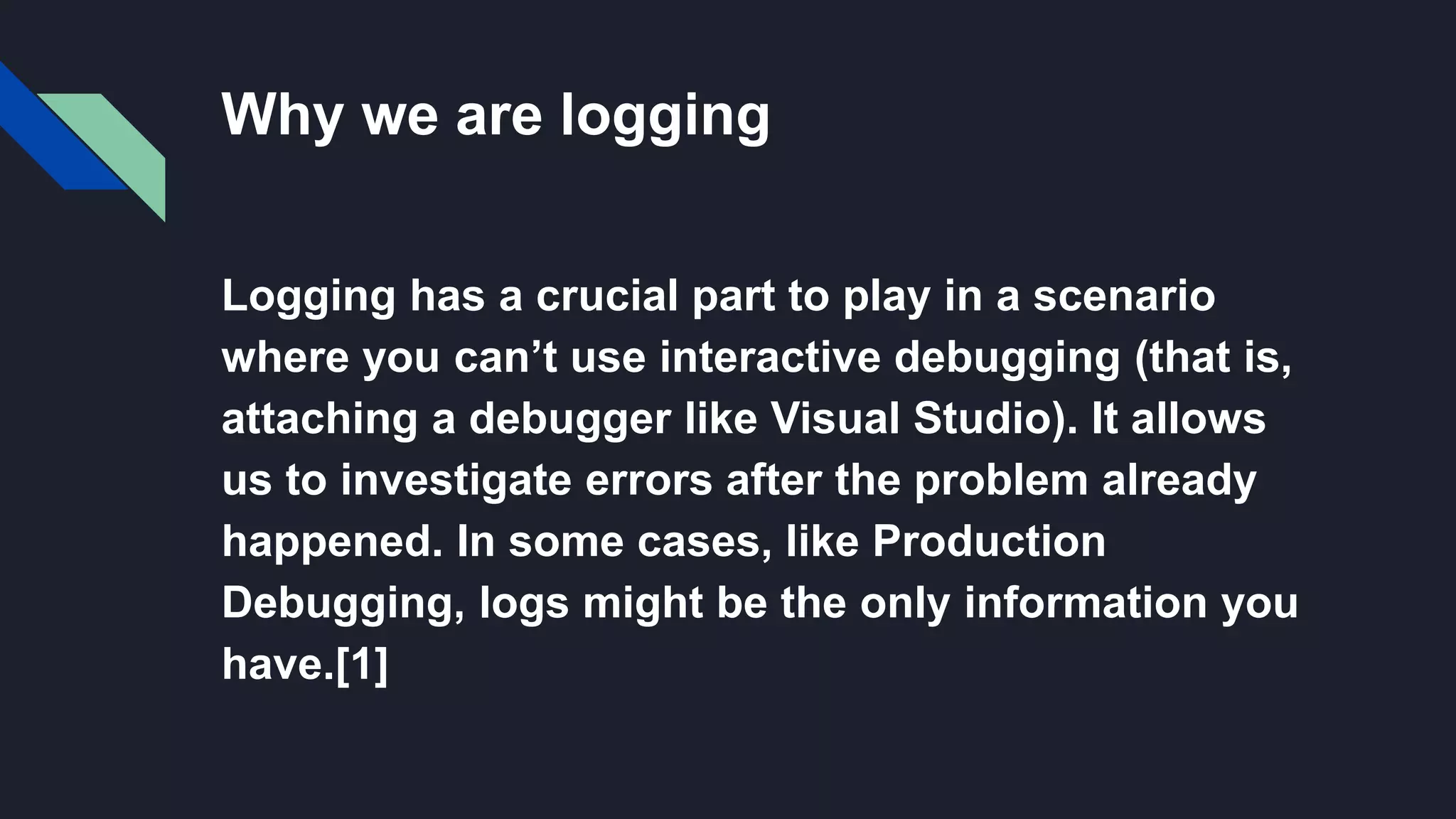 Logging, Serilog, Structured Logging, Seq | PPTX