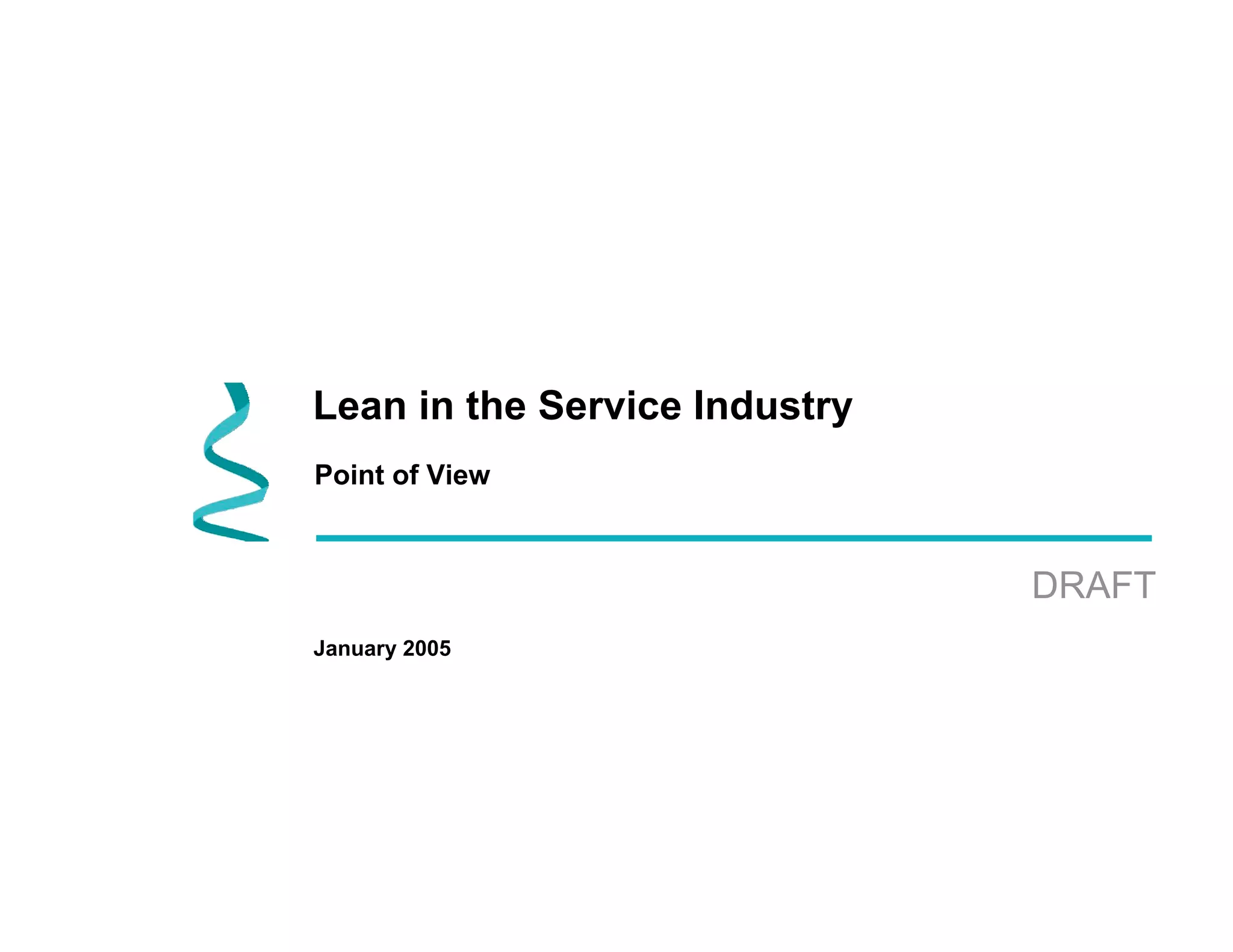 Lean in the Service Industry | PDF