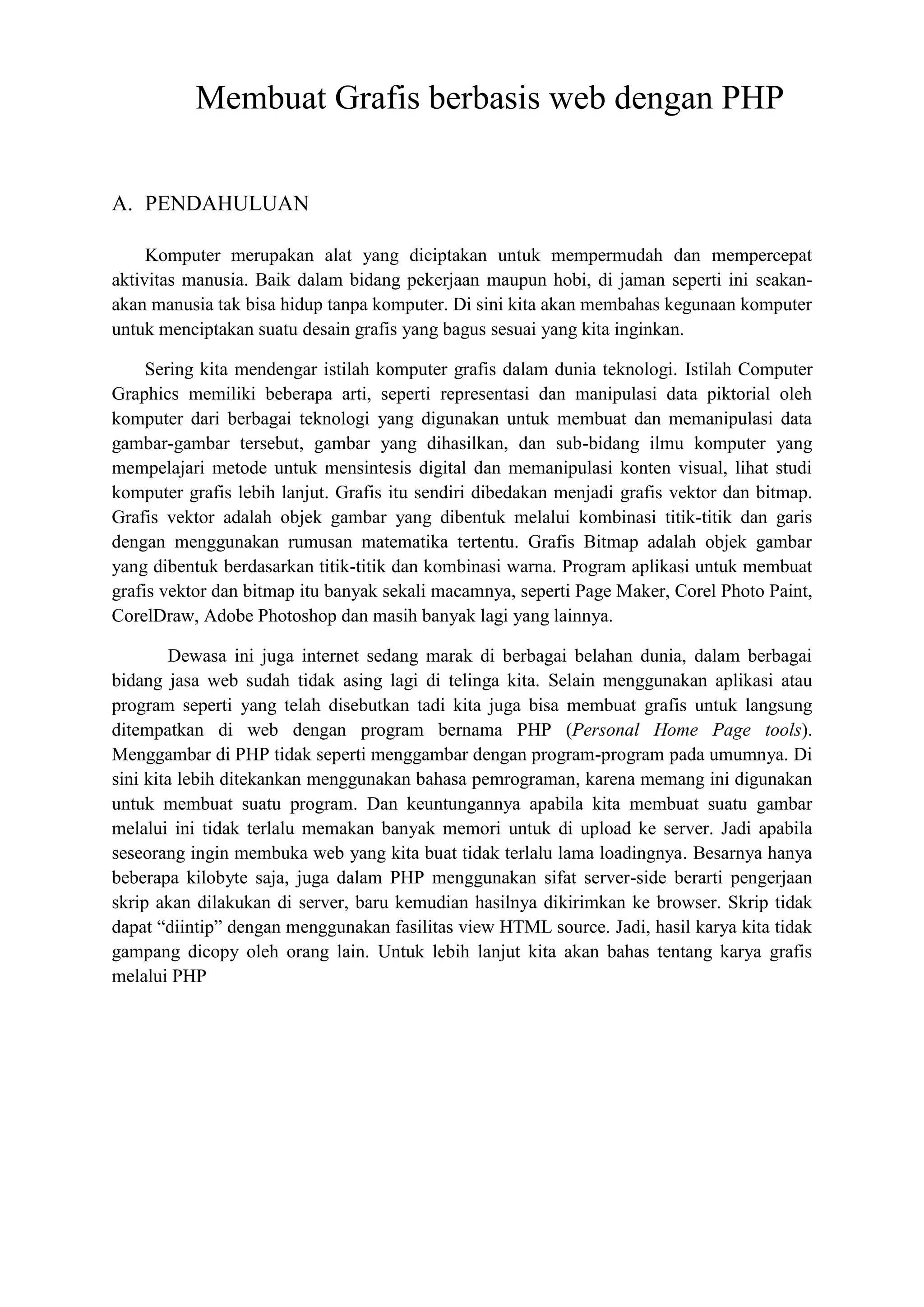 membuat grafis dengan PHP | PDF