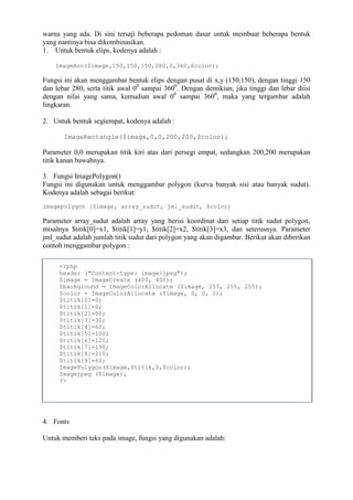 membuat grafis dengan PHP | PDF