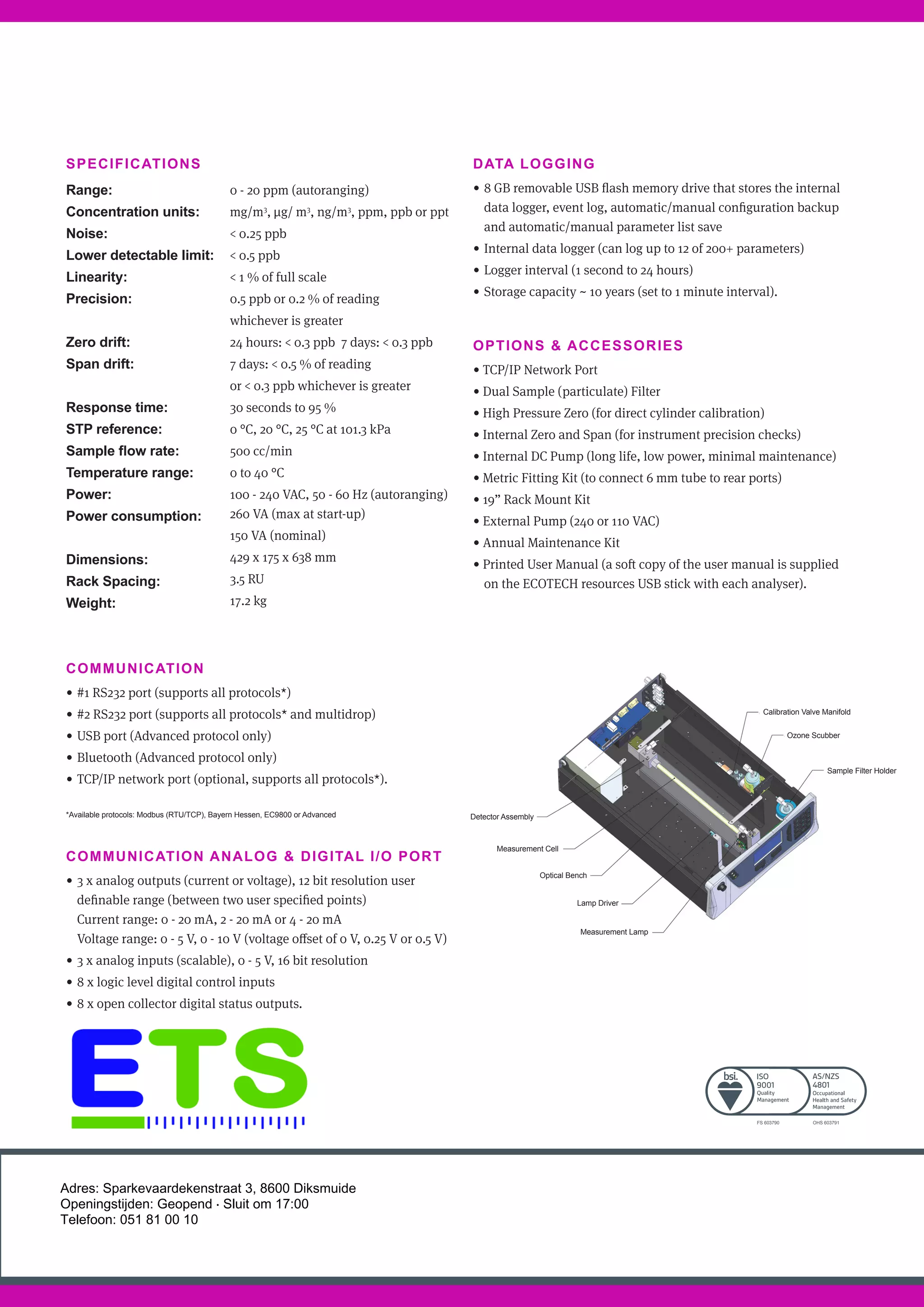 Serinus 10-ozone-o3-gas-analyser | PDF