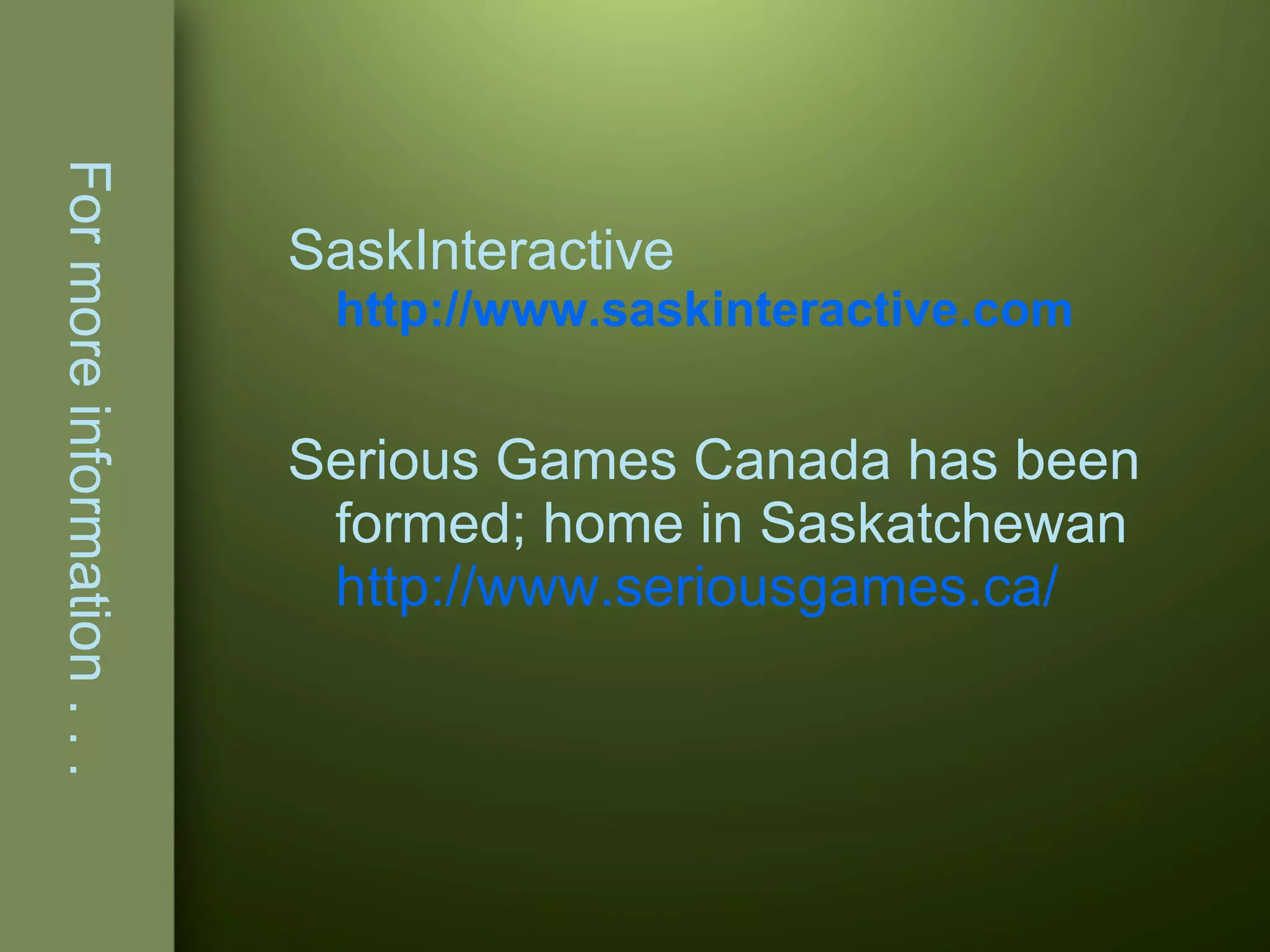 Serious Games | PPT | Video Game Genres | Video Gaming