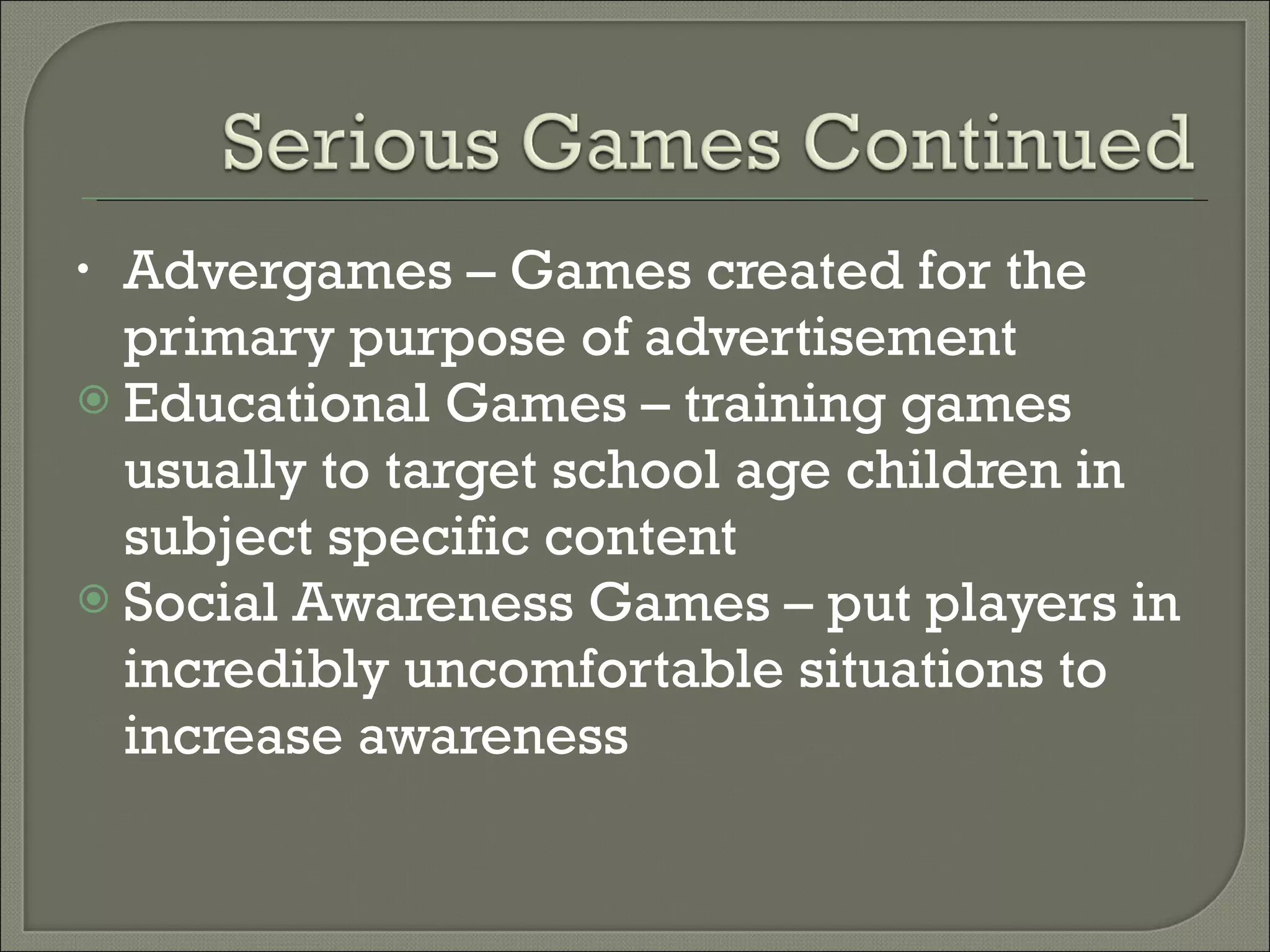 Serious games | PPT