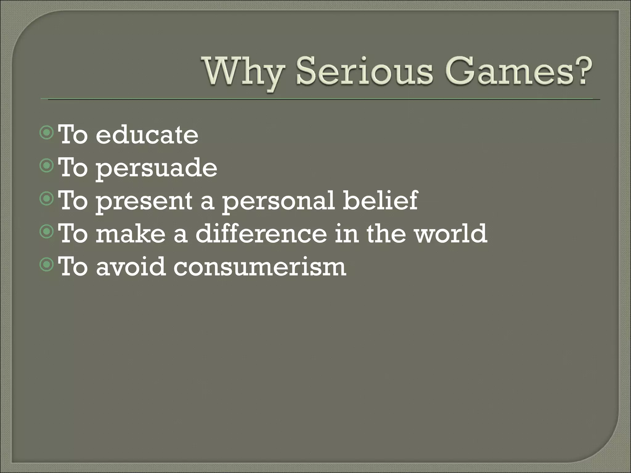 Serious games | PPT