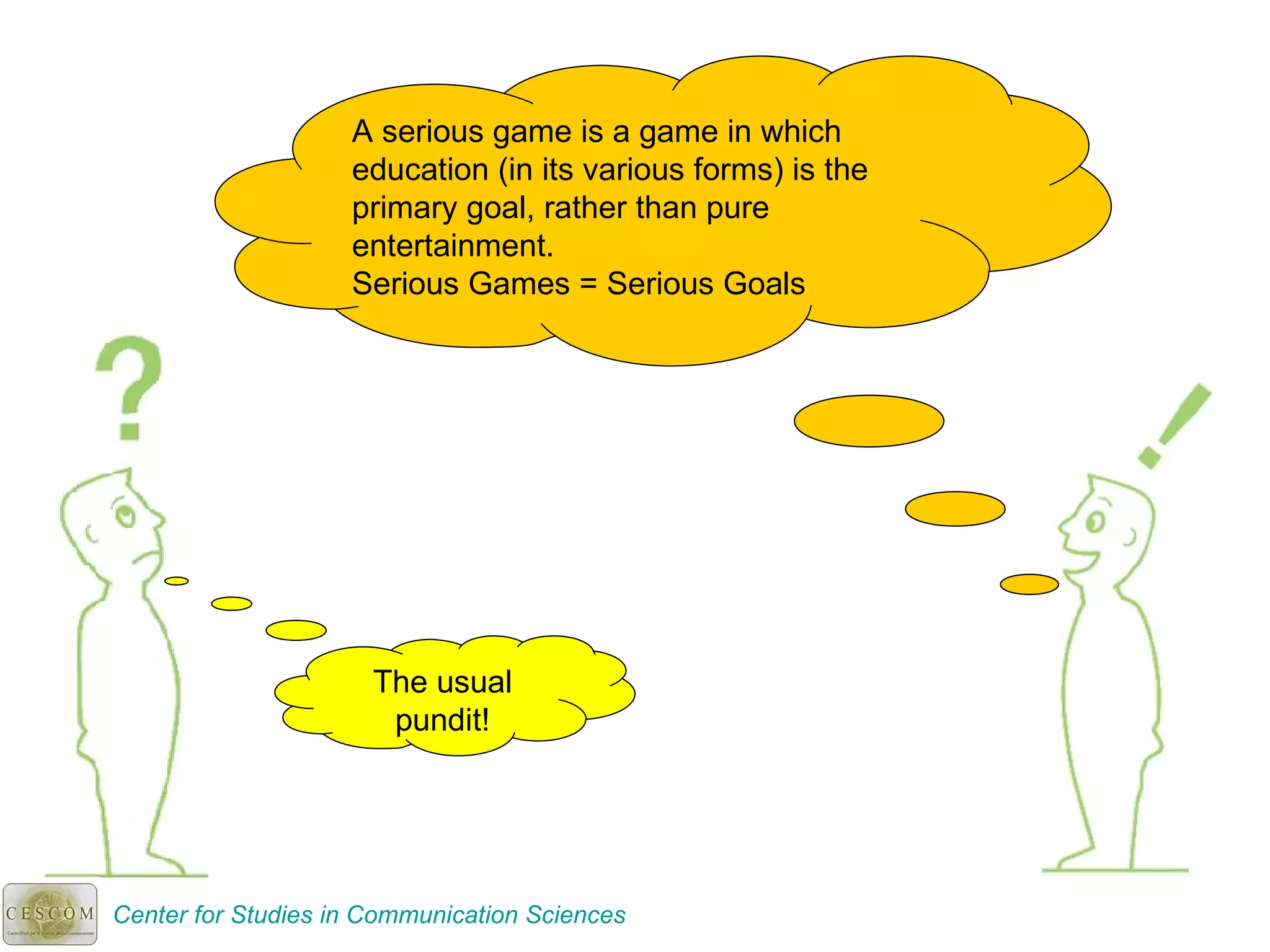 Serious game serious goals | PPT