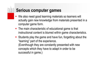 Serious games as instructional technology | PDF