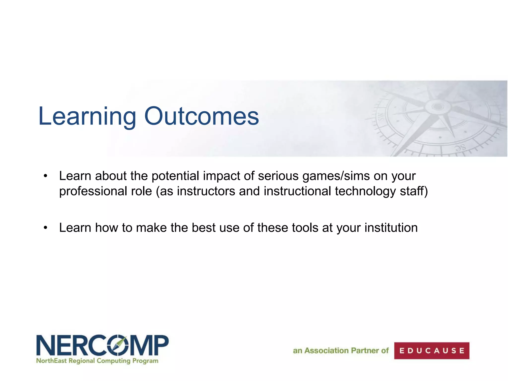Serious Games/Simulations: Potential Impact on Assessment and ...