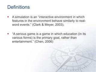 Serious Games/Simulations: Potential Impact on Assessment and ...