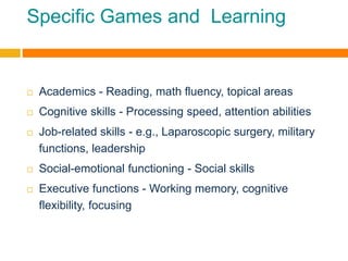 Randy Kulman - Using Popular Video Games to Improve Executive Functions ...