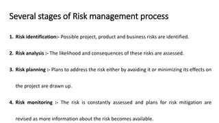 Software Engineering Topic: Risk Management | PPTX