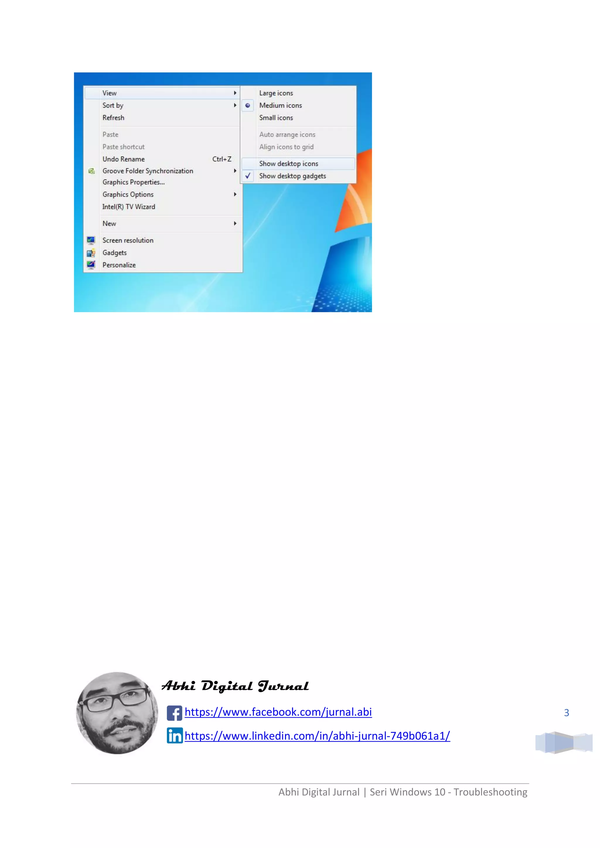 Seri windows 7 menampilkan icon dekstop | PDF