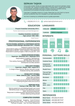 Serkan taşkın resume | PDF
