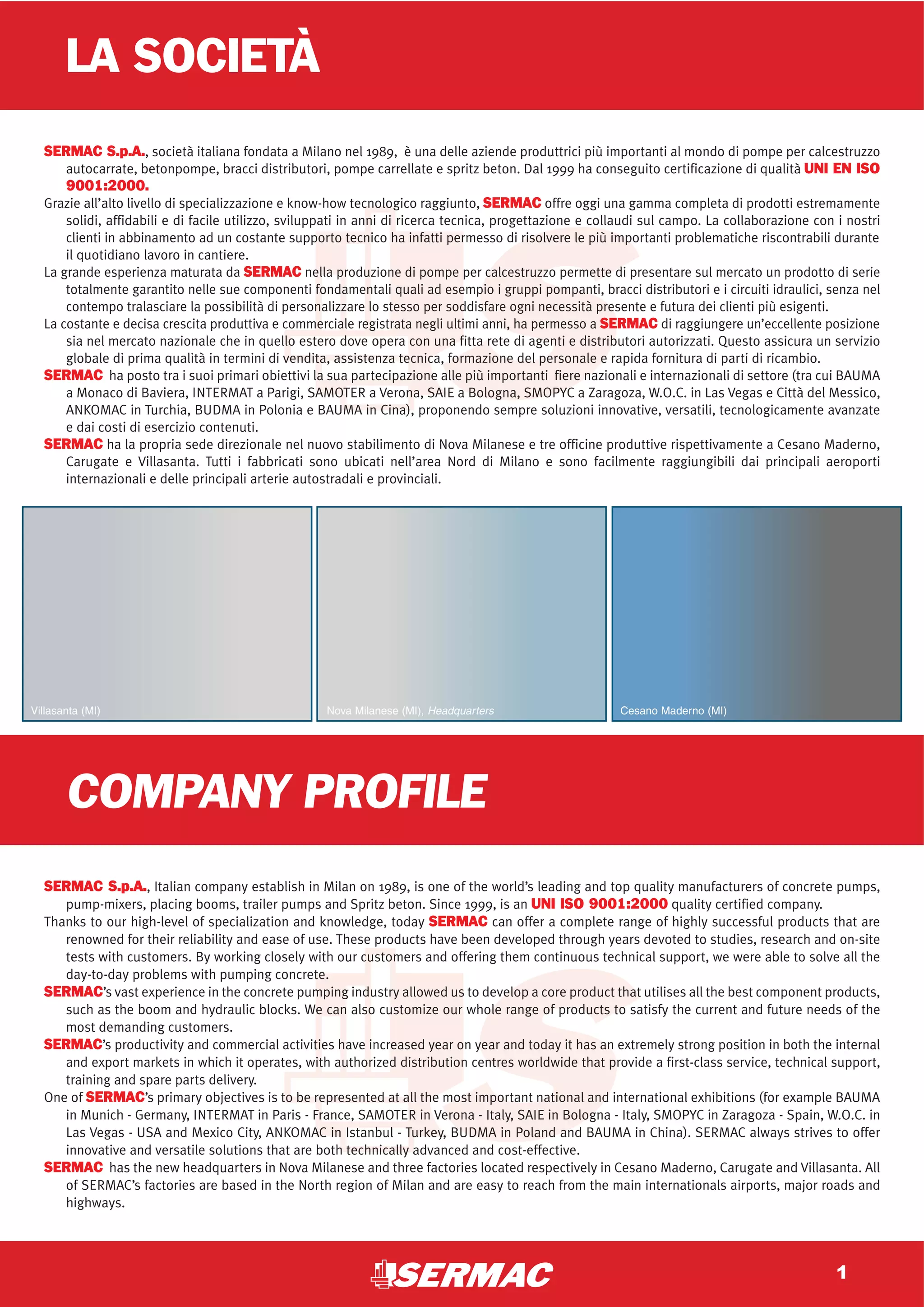 Sermac concrete pump_product_brochure | PDF