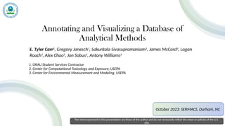 Annotating and Visualizing a Database of Analytical Methods | PPT