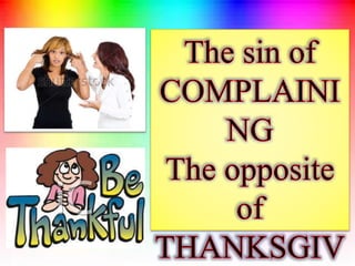 THE SIN OF COMPLAINING Sermon | PPTX