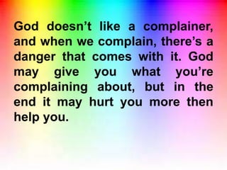 THE SIN OF COMPLAINING Sermon | PPTX