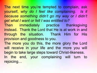 THE SIN OF COMPLAINING Sermon | PPTX