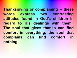 THE SIN OF COMPLAINING Sermon | PPTX