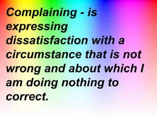 THE SIN OF COMPLAINING Sermon | PPTX