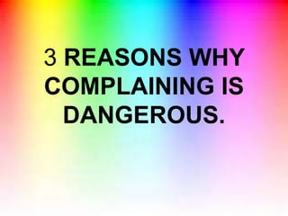 THE SIN OF COMPLAINING Sermon | PPTX